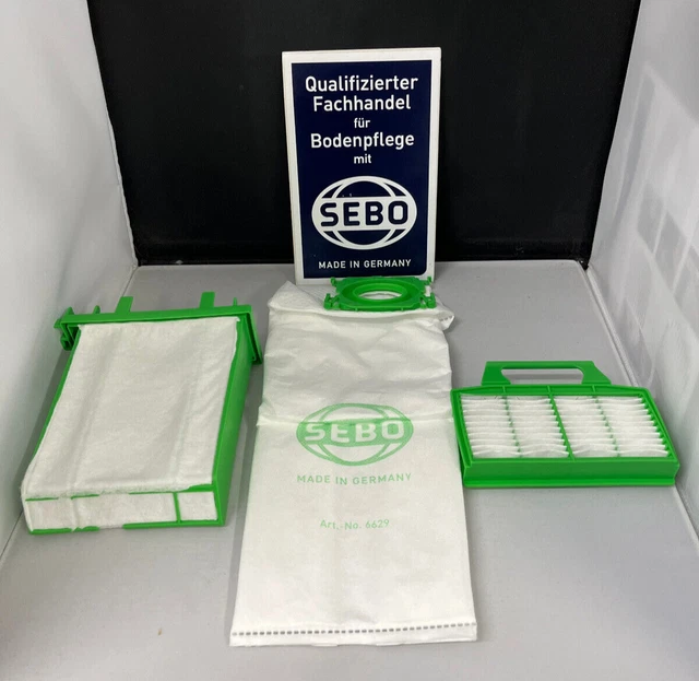 SEBO AIR-BELT K1,K3 Box Art.6629 ER und 6696ER 8 Staubsaugerbeutel mit ...