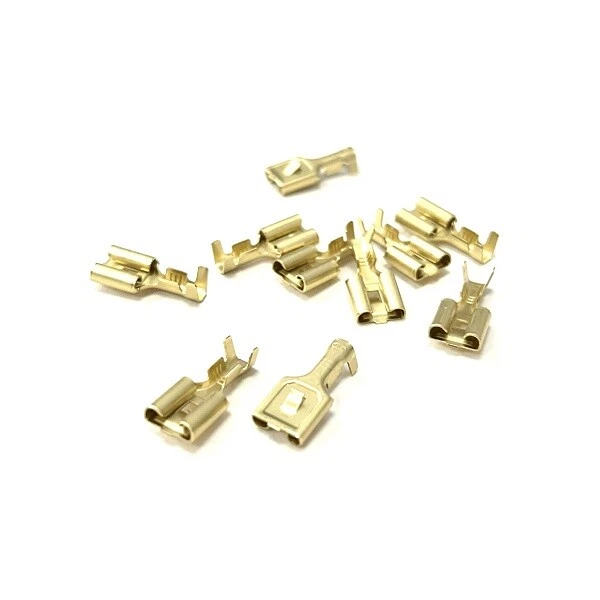 Electric Connector Pack Of Pre-Insulated Blue 6.3mm Male Spade ...