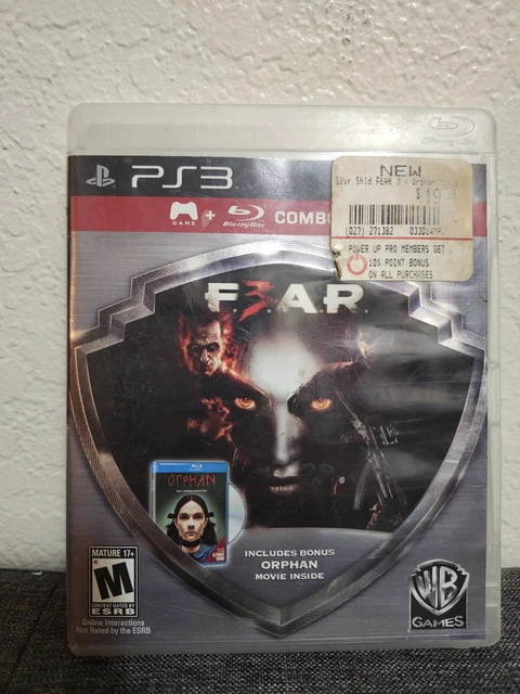 RARE FEAR 3 F3AR + Pack Combo Blu-ray Orphelin (Playstation PS3) Jeu ...