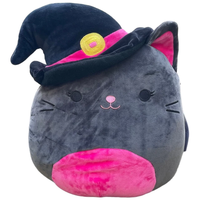 SQUISHMALLOWS CATARINA BLACK Cat Witch Hat Soft 12" Plush Toy Stuffed ...