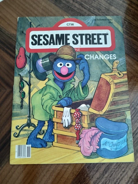 SESAME STREET MAGAZINE Grover Changes November 1982 Vintage CTW ...
