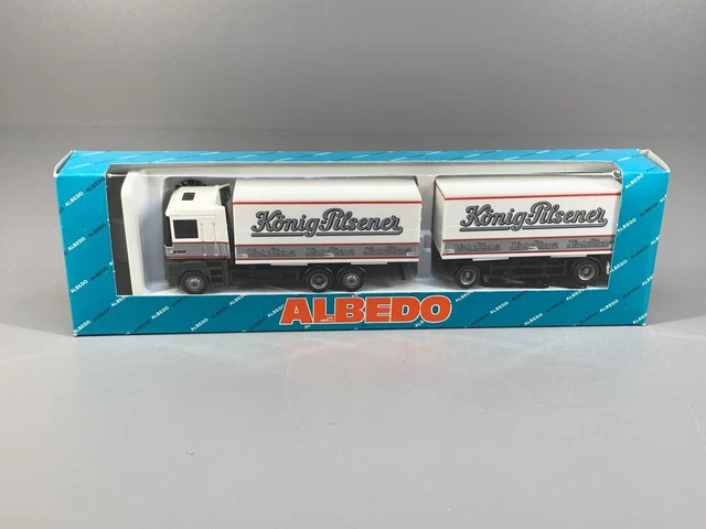 1:87 ALBEDO RENAULT rimorchio KÖNIG PILSENER 701002 IMBALLO ORIGINALE/3 ...