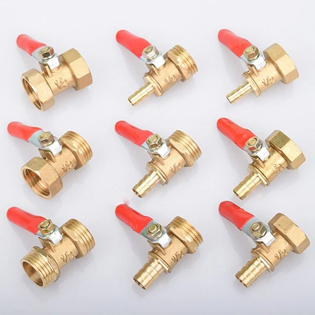 PIPE FITTINGS BALL Valve Hose Barb Coupler Water Oil Air Gas Fuel EUR 4 ...