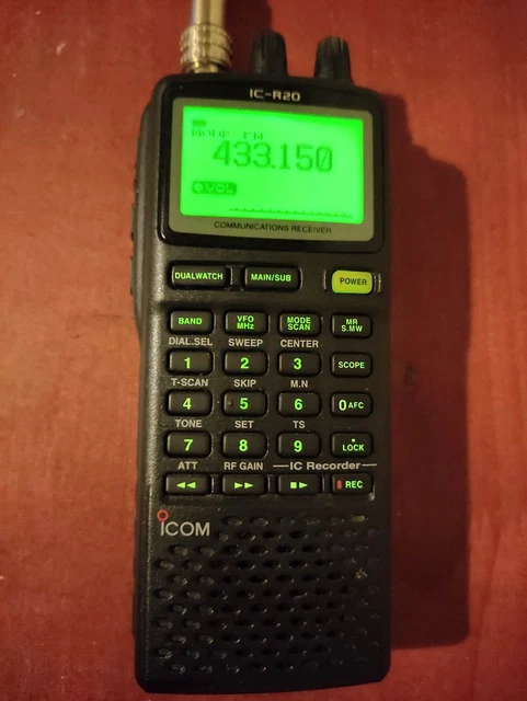 ICOM IC-R20 1000 Channel Multimode Radio Scanner AM-FM-NFM-LSB-USB-CW ...