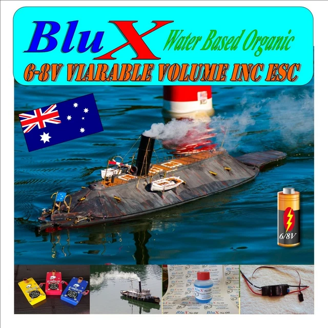 RC SMOKE GENERATOR Model Boat 6-8 Volt Variable Volume ESC BluX Water ...