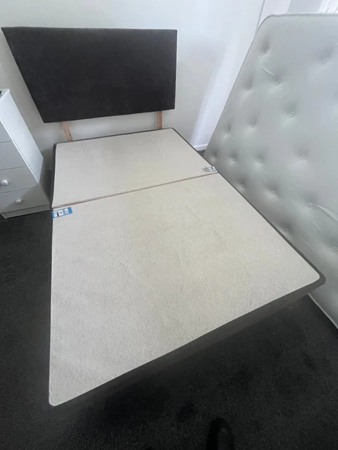 SMALL DOUBLE DIVAN base 33cms from floor, with Headboard £63.10 ...