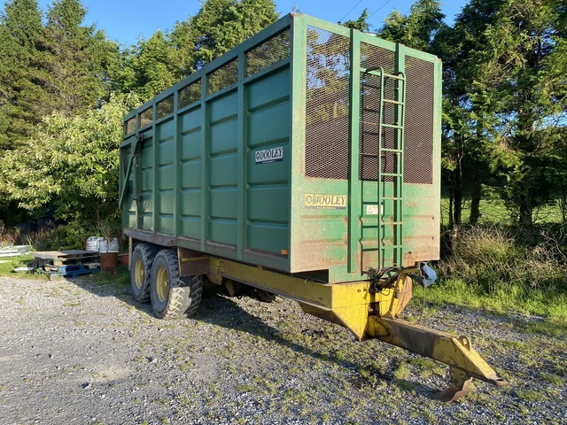 DOOLEY 18 TON 21ft Silage Trailer With Fixed Sides Case John Deere Jcb ...