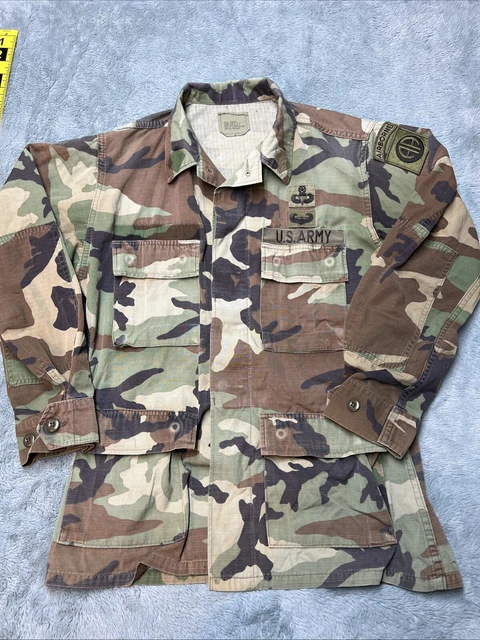 US MILITARY SPECIAL Forces Airborne Coat Woodland Camo Vintage 90’s ...