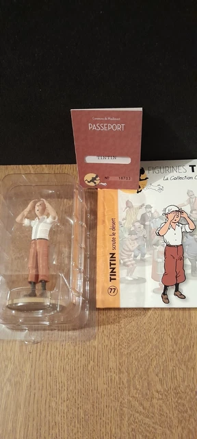 FIGURINE TINTIN COLLECTION Officielle Tintin Scrute Le Desert Numero 77 ...