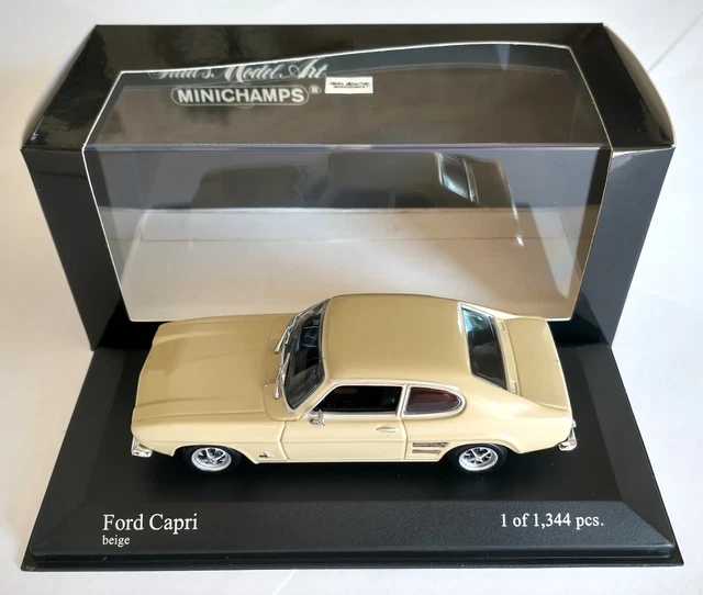 FORD CAPRI MK I 1700 GT 1969, MINICHAMPS, 1/43, limitiert, Beige, neu ...