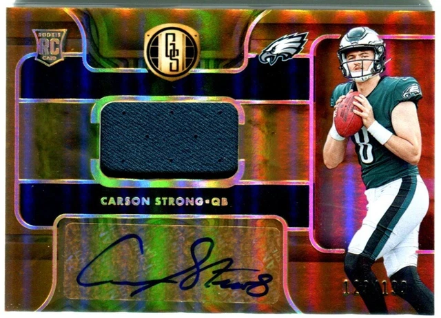 PATCH ROOKIE CARSON STRONG 2022 Gold Standard auto rpa eagles rc/199 ...