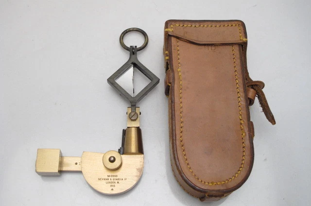 ANTIQUE WW1 NEWMAN Guardia Brass Clinometer Measuring Tool 2093 1915 ...