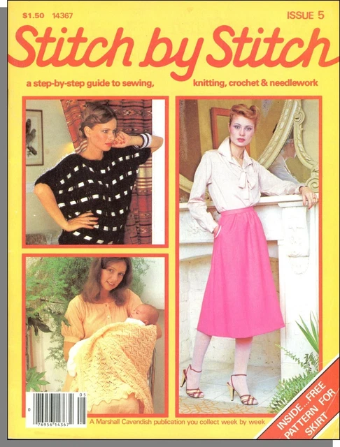 STITCH BY STITCH, Issue 05 (1982) - A Step-by-Step Guide to Sewing, Knitting £2.39 - PicClick UK