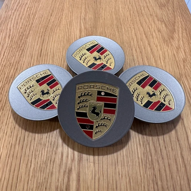 4XPORSCHE ORIGINAL NABENDECKEL Felgendeckel Platinum Seidenglanz 991 ...
