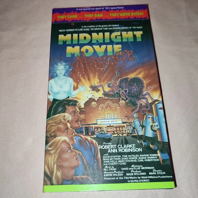 MIDNIGHT MOVIE MASSACRE Promo Screener VHS Very Rare And HTF Horror Sci ...