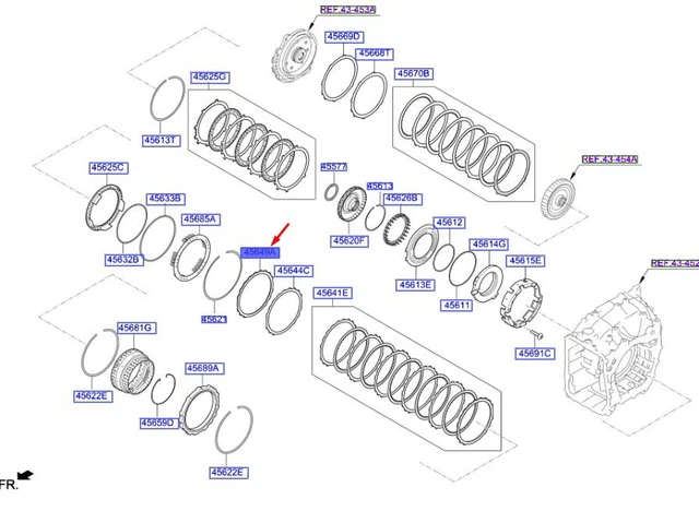 HYUNDAI SANTA FÉ MK4 Low/Reverse Brake Pressure Plate 456493B629 NEW ...