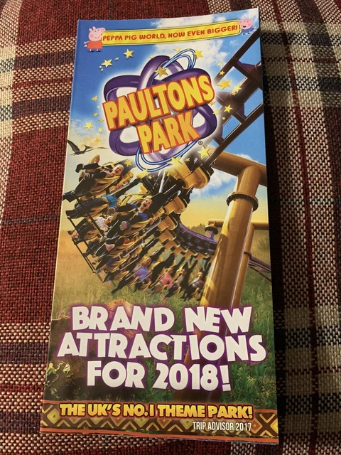 PAULTONS PARK THEME PARK MAP 2018 roller coaster amusement £2.49 ...