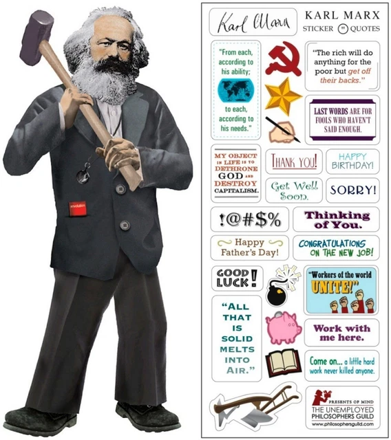 KARL MARX: TARJETAS y etiquetas en Inglés EUR 8,42 - PicClick ES