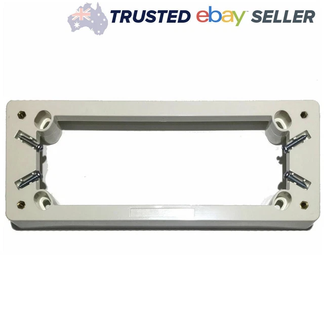 QUAD MOUNTING BLOCK 4 gang Base GPO shallow power point 25mm Deep 4 Way ...