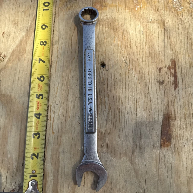VINTAGE CRAFTSMAN 3/4 Combination Wrench Forged in USA VV-44701 $22.28 ...