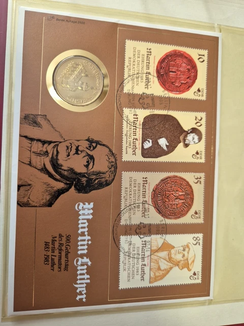 DDR - NUMISBRIEF - MARTIN LUTHER 1983 - 500. Geburtstag - Worbes D-017 ...