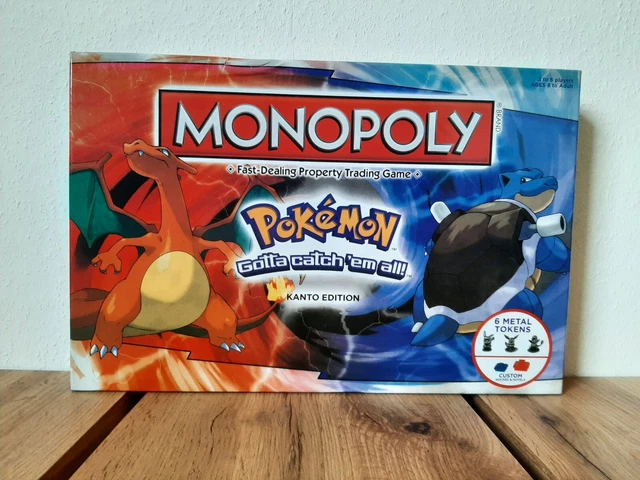 MONOPOLY POKEMON KANTO Edition Pokémon Pikachu Evoli Glurak Glumanda Englisch EUR 43,99 ...