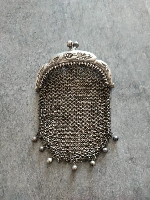 ANCIENNE PETITE BOURSE, aumônière en argent massif EUR 30,00 - PicClick FR