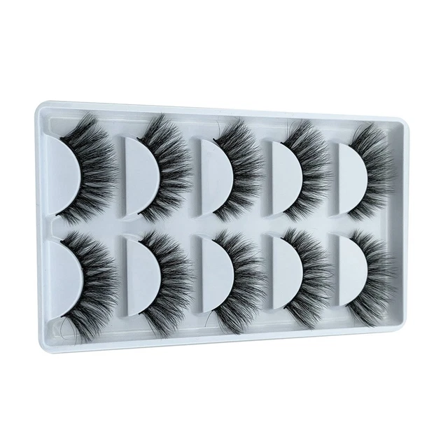 5 PAIRS REALISTIC Fake Eyelashes Girl False Eyelashes Beautiful Makeup ...