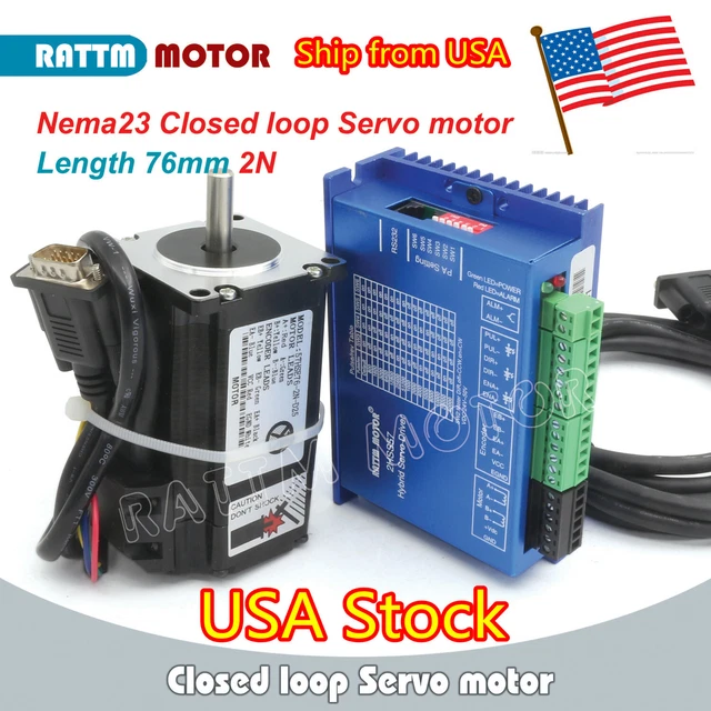 CNC NEMA 17 Hybrid Servo Driver And Nema 17 0.55N.m Closed Loop Stepper ...