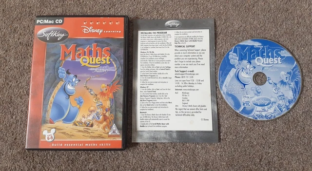 DISNEY'S LEARNING MATHS Quest With Aladdin Pc - Windows 95/98/Me/Xp £7. ...