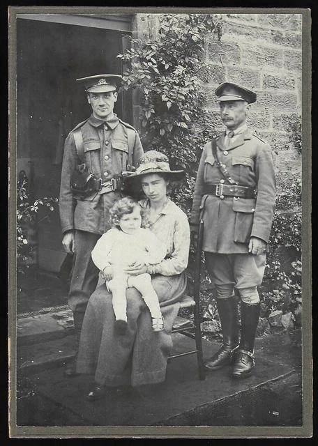 WW1 PHOTO SOLDIER General Service Corps With Father Wife Baby On Card ...