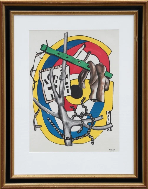 FERNAND LEGER, COMPOSITION, Lithographie, Signée dans la Plaque EUR 2. ...