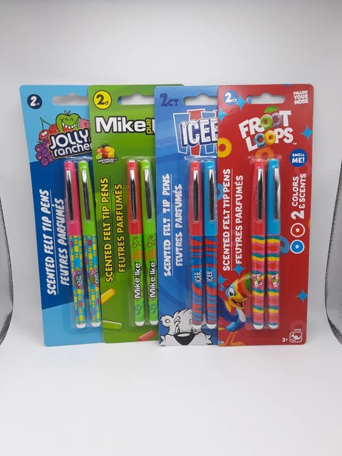 JOLLY RANCHER, MIKE & Ike, Froot Loops, Icee Scented & Colored Felt Tip ...
