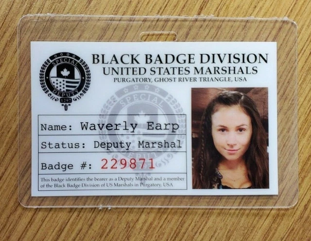 WYNONNA EARP IDENTIFICATION Badge-Black Badge Division De Waverly ...