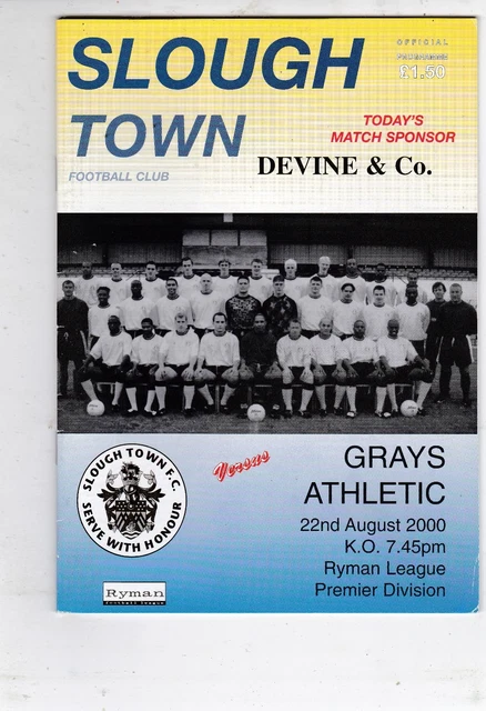 SLOUGH TOWN HOME Programmes 2000 To Date Choose From Drop Down Menu 22 ...