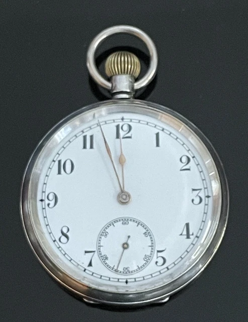 SWISS MADE BREVET Solid Silver Pocket Watch c.1900 £134.88 - PicClick UK
