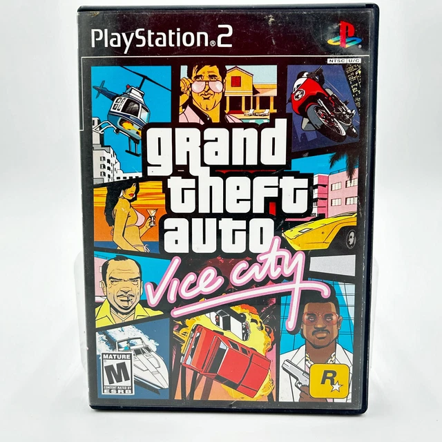 GRAND THEFT AUTO Vice City Sony PlayStation 2 2002 GTA PS2 Black Label ...