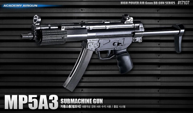 ACADEMY KOREA MP5A3 Full Size Airsoft-Pistol-Rifle BBGun BB Replica ...