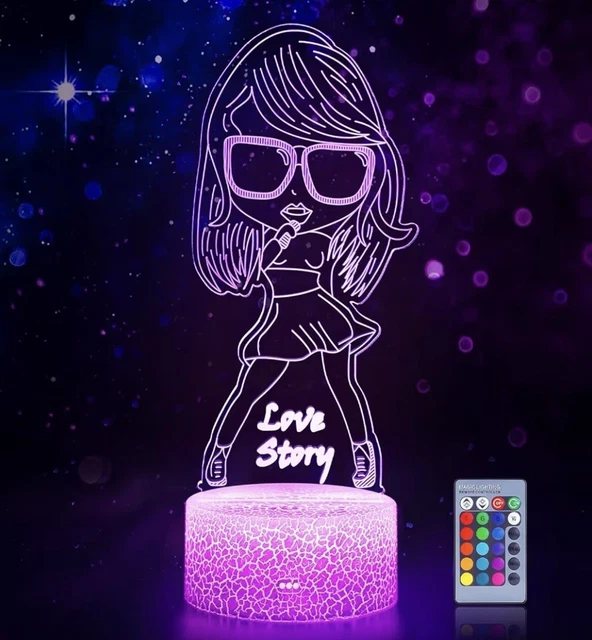 TAYLOR SWIFT 3D ILLUSION LAMP new in Box Kids night light Girls £6.95 ...