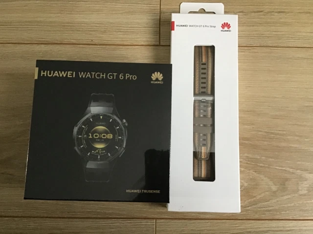 HUAWEI WATCH GT 6 Pro WiFi BT 46mm Smartwatch - Black + Free Strap BNIB ...