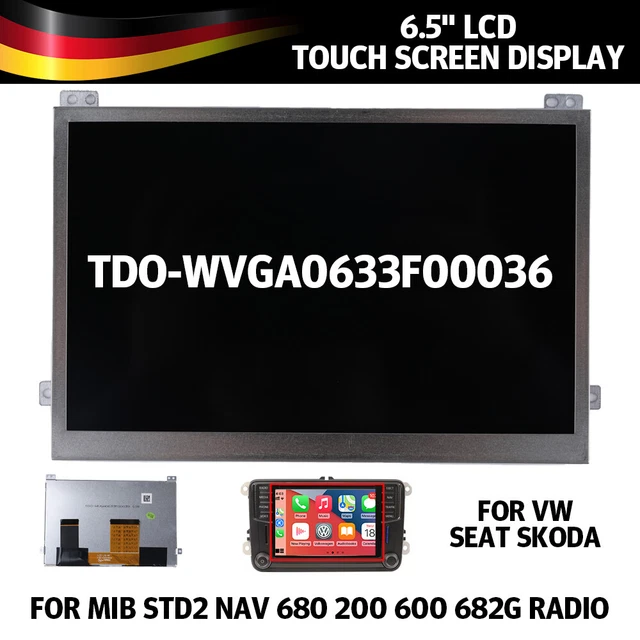 LCD SCREEN DISPLAY Für VW Golf MIB STD2 200 600 680 682 Radio TDO ...
