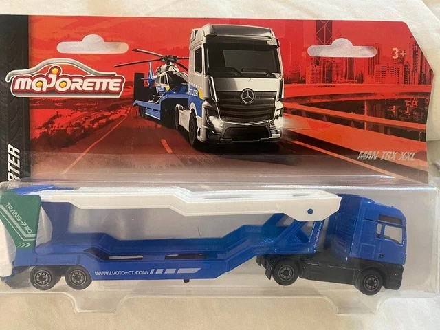MAJORETTE DIECAST MODEL - Transporter MAN TGX Blue & White Car ...