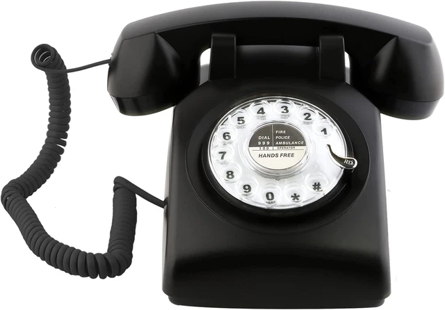 RETRO ROTARY DIAL Phone 1960S Style Vintage Telephone Old-Fashioned ...