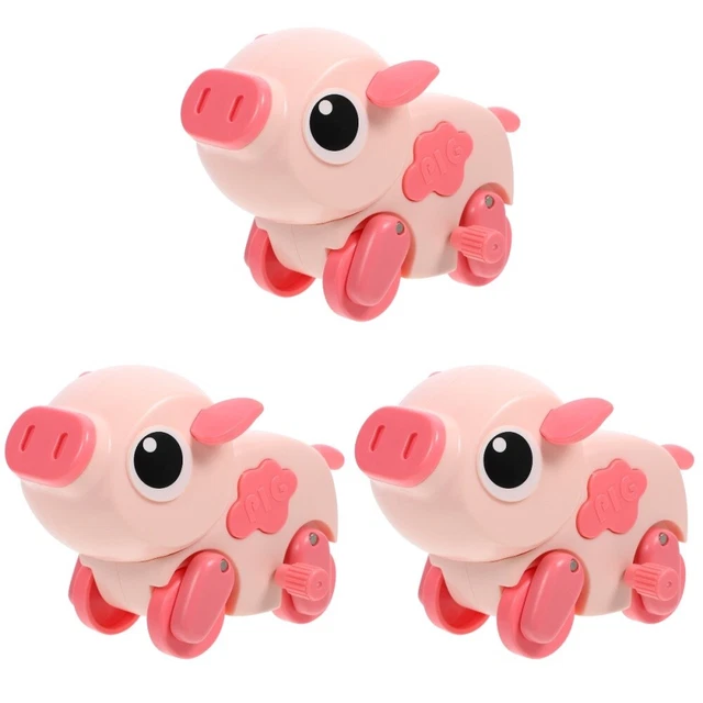3PCS CLOCKWORK ANIMAL Toy Wind Up Animal Toy Party Favors Plaything Pig ...
