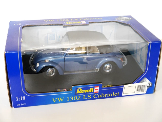 VW TYP 1 Käfer 1302 LS Cabriolet blau blu bleu blue metallic, Revell in ...
