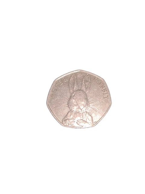 VERY RARE HALF Whisker Beatrix Potter Peter Rabbit 50p Coin 2016 UK £80 ...