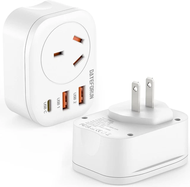2 PACK AU to Japan Travel Adapter Type A Plug for USA, Thailand ...