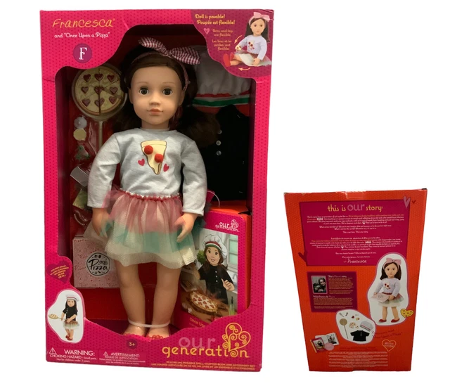 OUR GENERATION DOLL Francesca Once Upon A Pizza New Large Toy Kids Doll ...