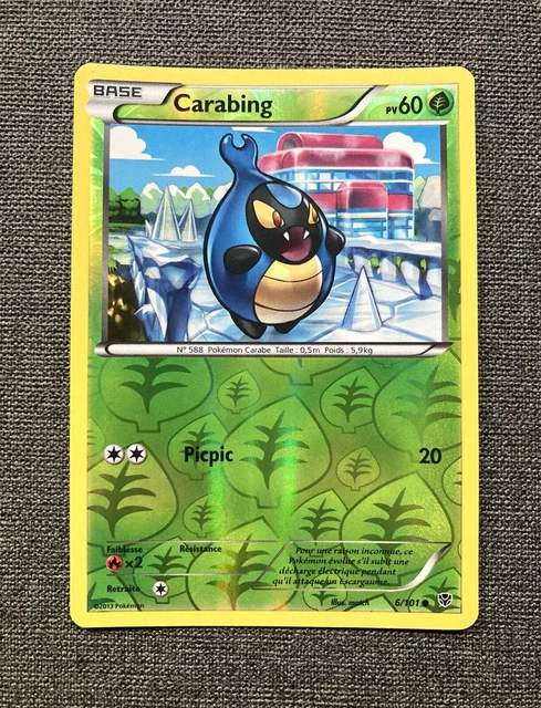 CARTE POKÉMON CARABING 6/101 Reverse Explosion Plasma Noir et Blanc N&B FR EUR 1,00 - PicClick FR