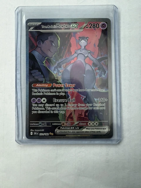 POKÉMON TCG DESTINED Rivals Team Rockets Mewtwo EX SIR Card 231/182 £ ...